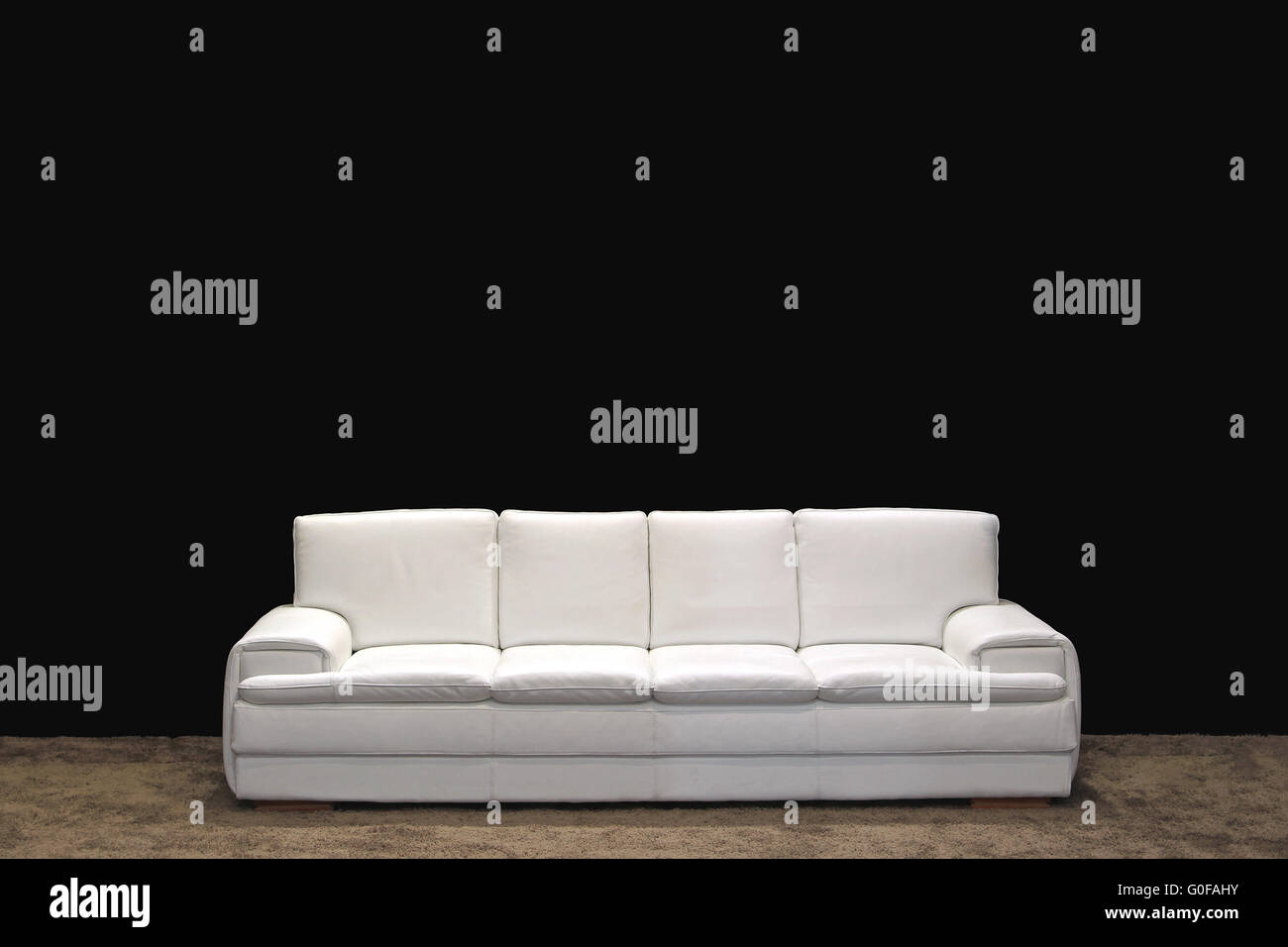 White settee hi-res stock photography and images - Alamy