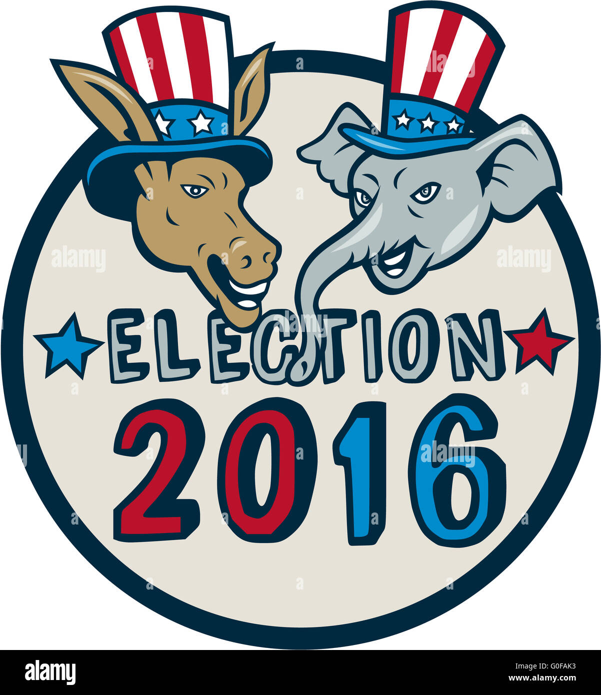 Cartoon Democrat Donkey Head
