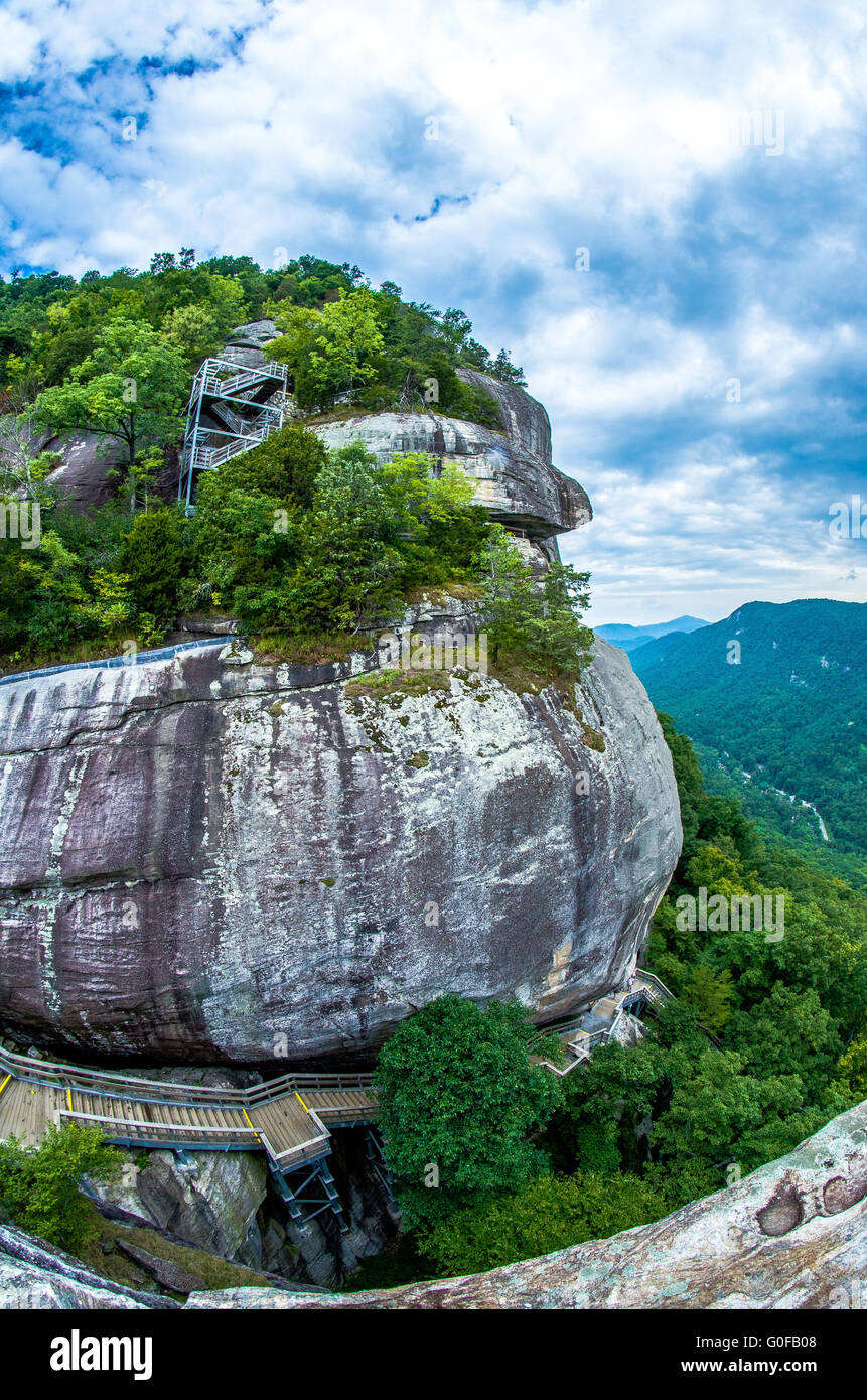 rock cliff near chimney rock north carolina Stock Photo - Alamy
