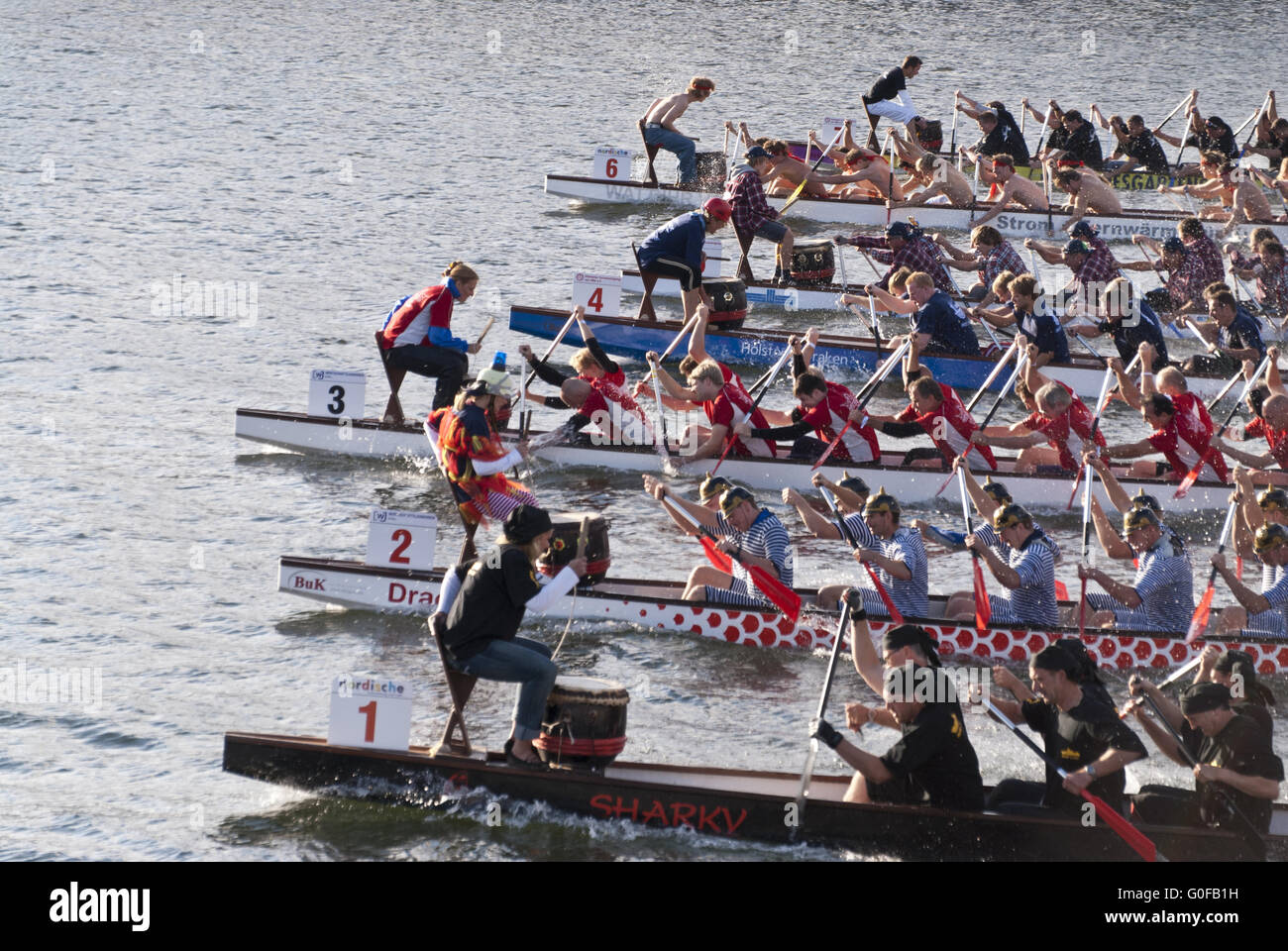 Dragon Boat Race in Kiel, Germany Stock Photo - Alamy