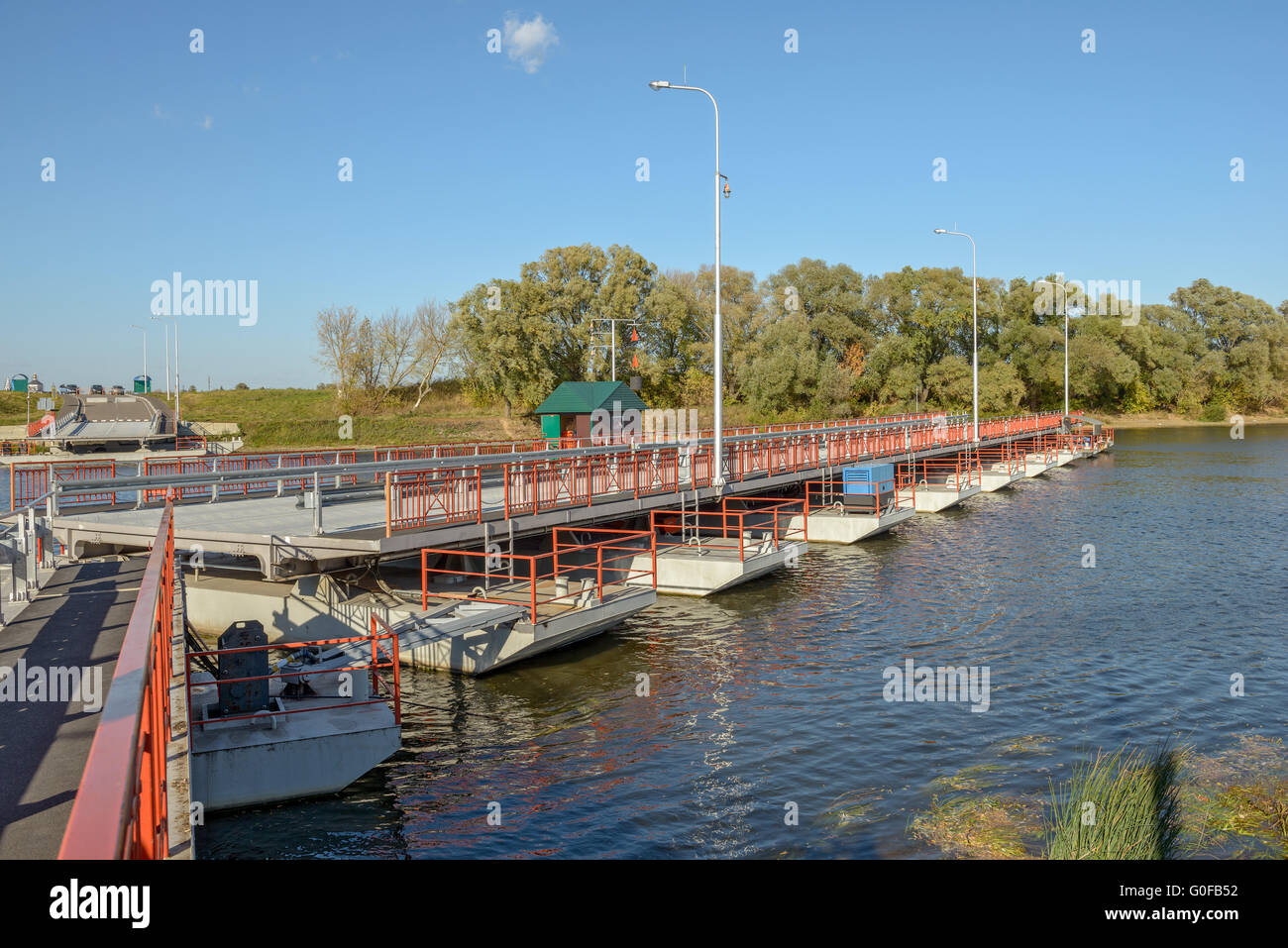 Movable floating bridge Stock Photo - Alamy