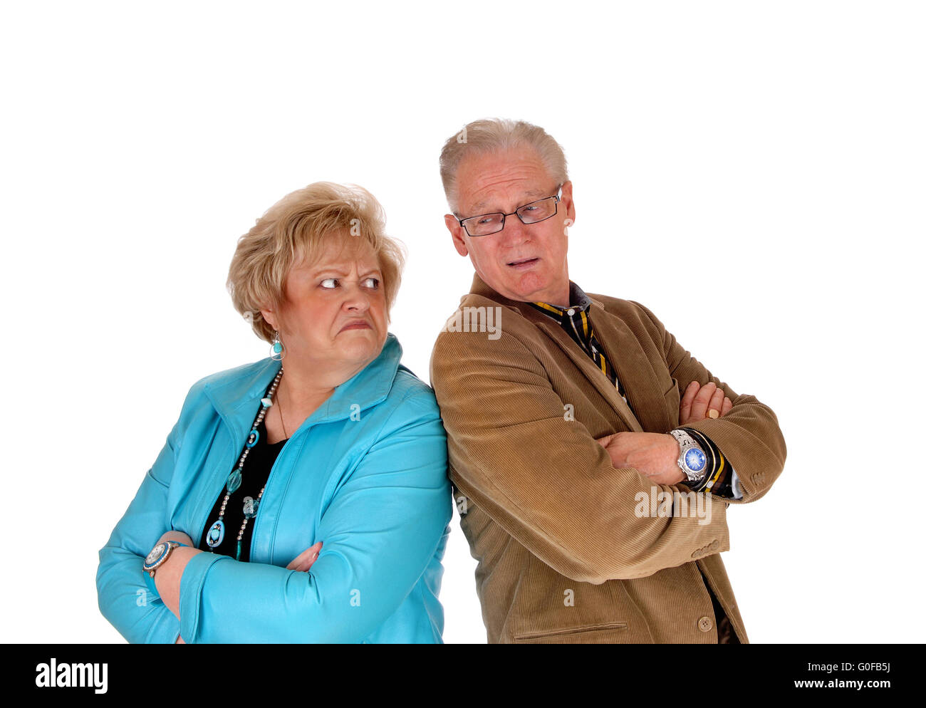 Mature couple mad at each other Stock Photo - Alamy