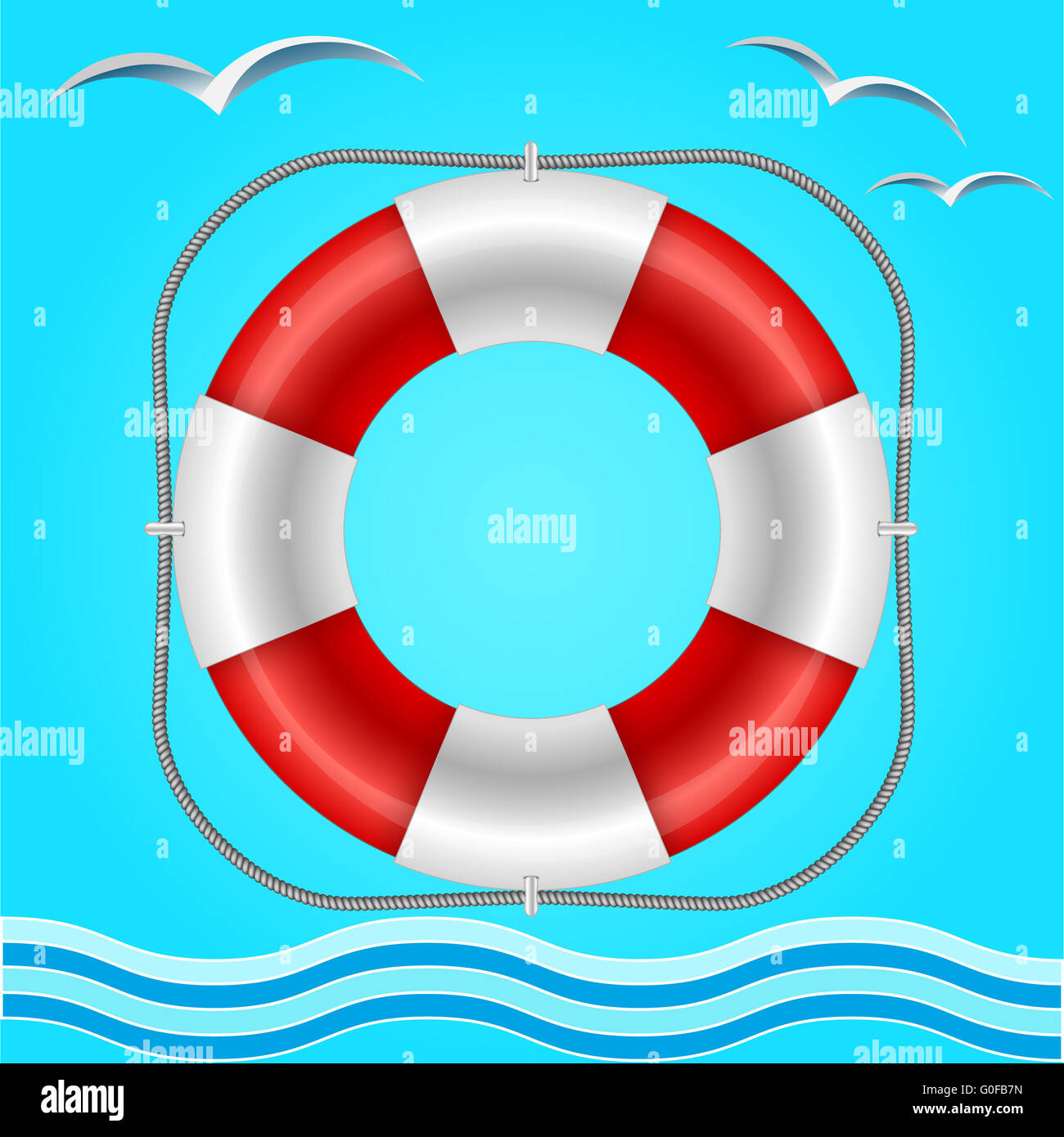Rescue circle for help in water Stock Photo - Alamy
