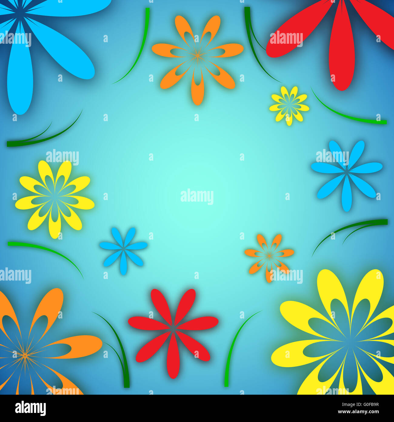 summery flowery background Stock Photo - Alamy