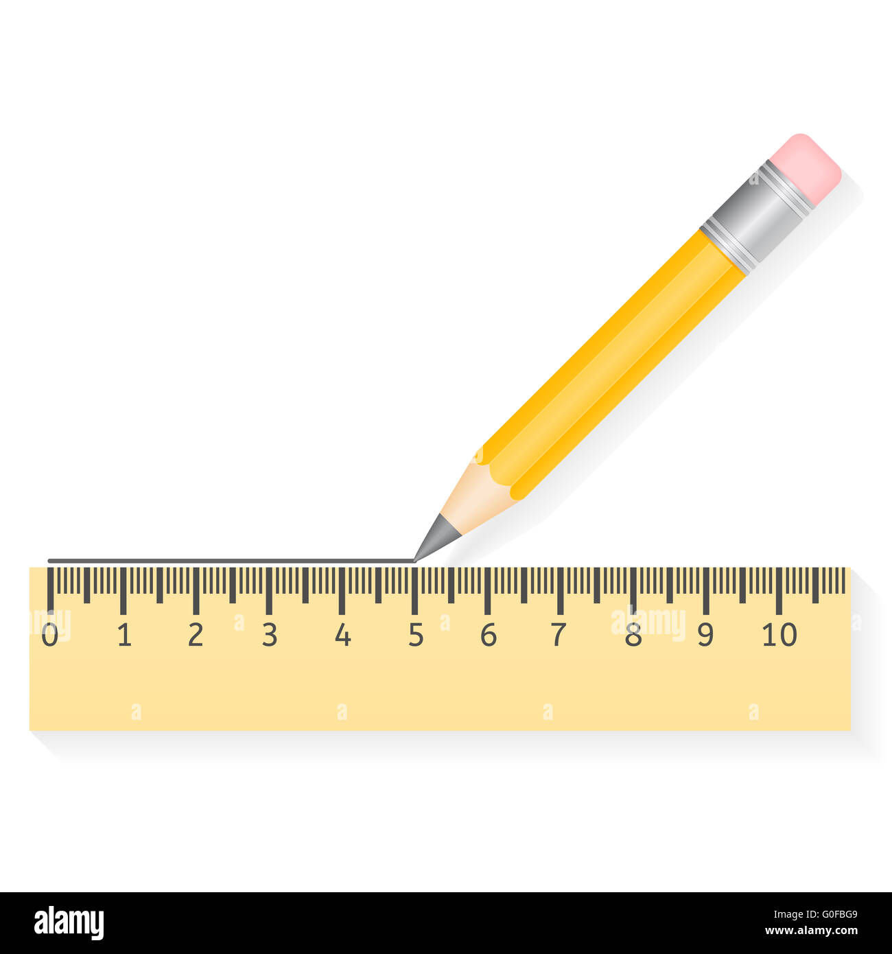 Pencil Drawing Line Stock Photo - Alamy