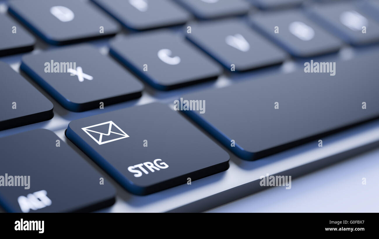 keyboard mail sign Stock Photo - Alamy