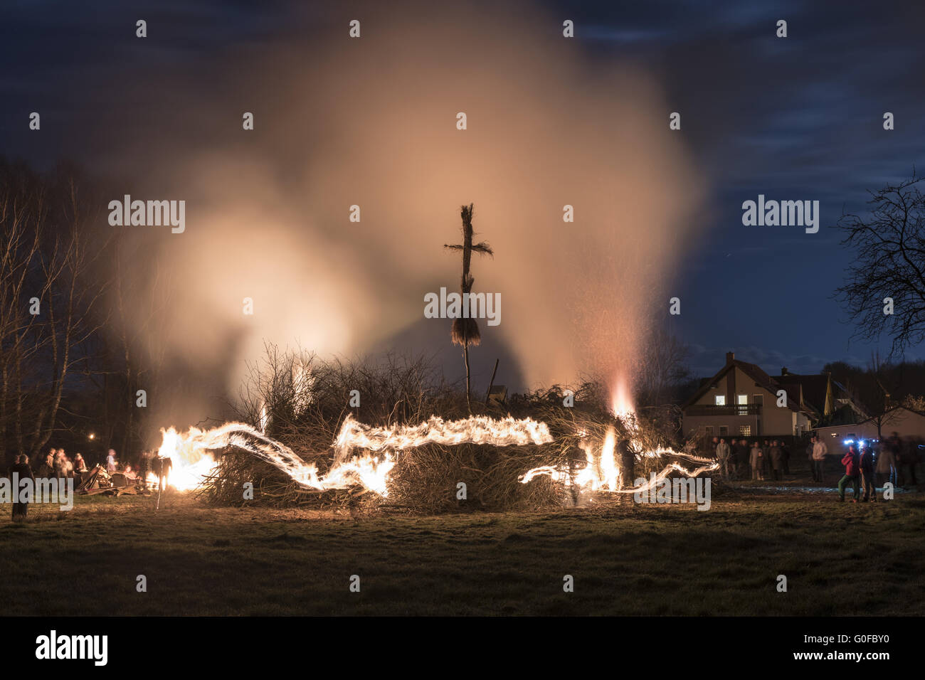 firing the eastern fire at lusatia Stock Photo - Alamy
