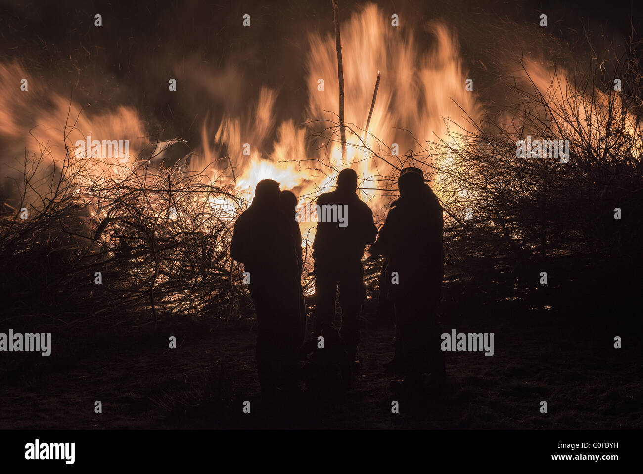 conversation at eastern fire Stock Photo - Alamy