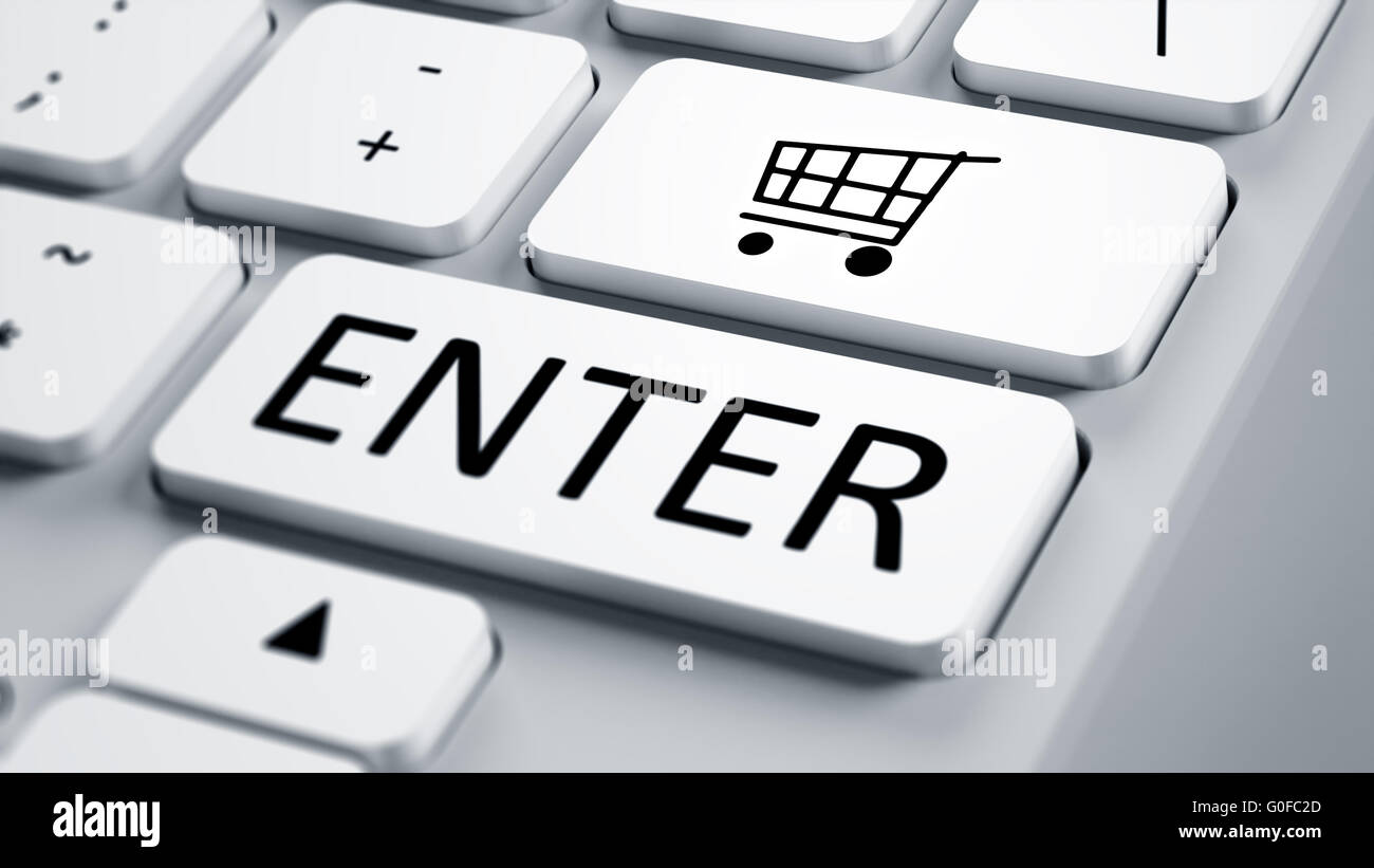 keyboard shopping cart Stock Photo - Alamy