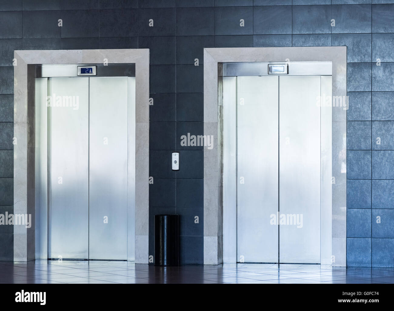 Elevator cabin stainless steel Stock Photo - Alamy