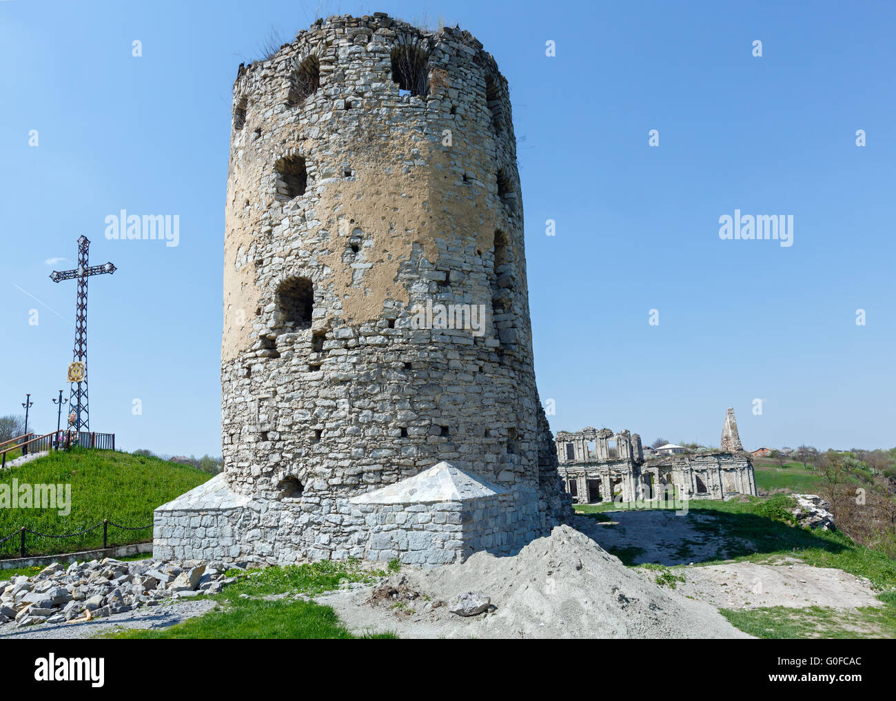 The ruins of a medieval castle. Powder tower Stock Photo - Alamy