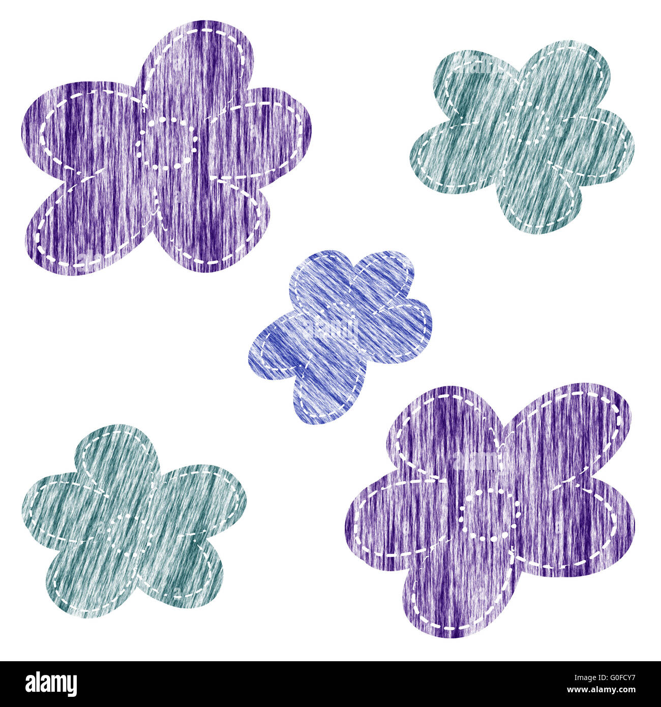 Violet flower clipart Cut Out Stock Images & Pictures - Alamy