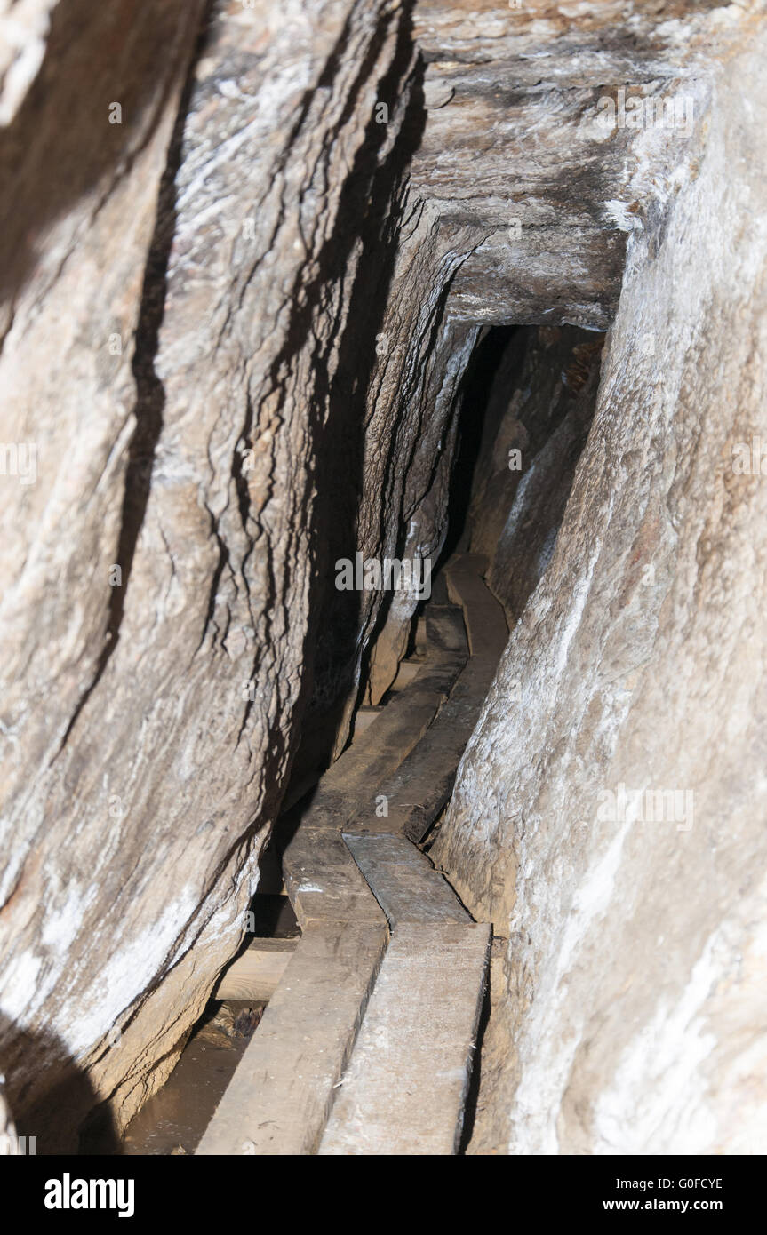 old gallery mining from Middle Ages Stock Photo - Alamy