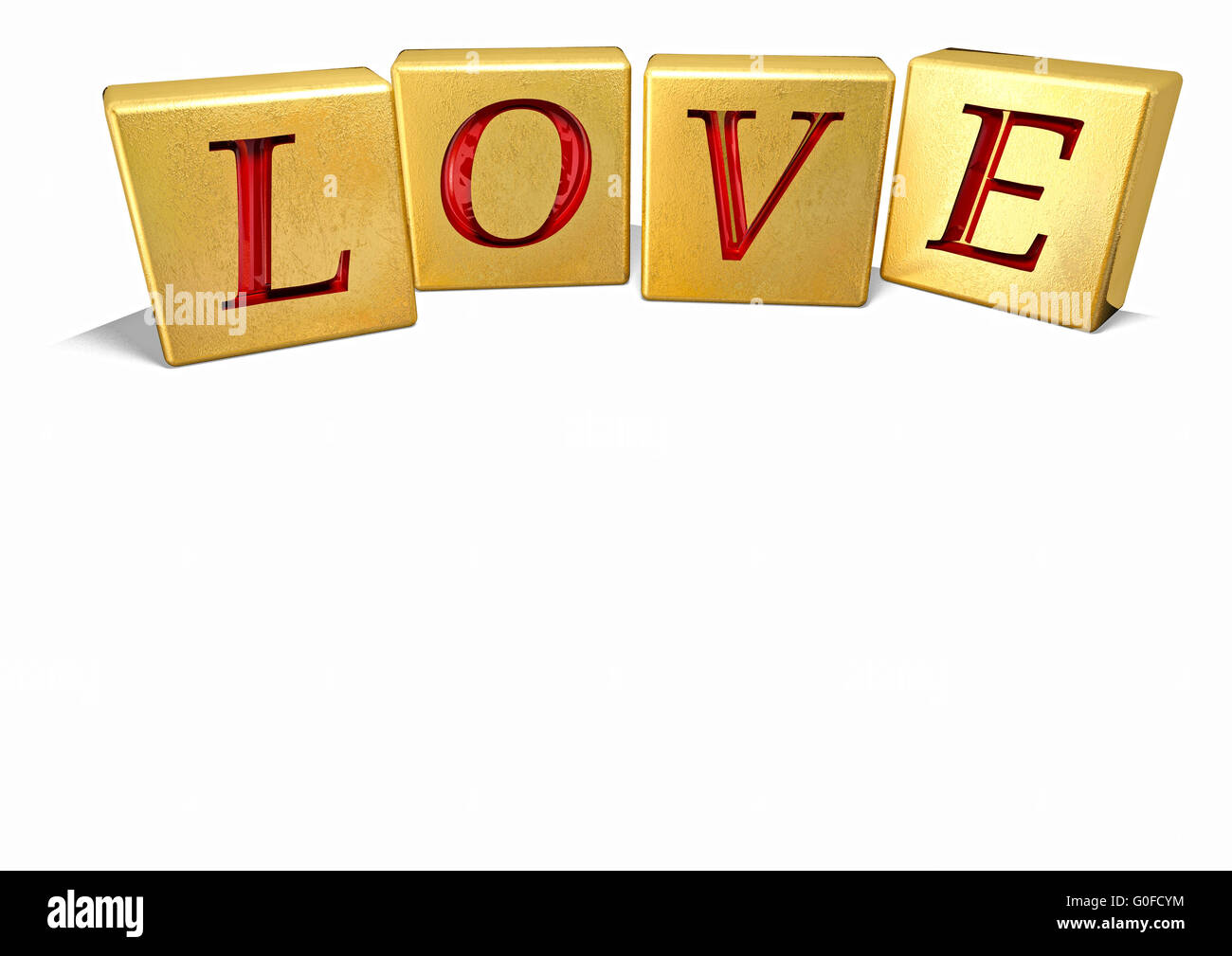 The LOVE word made of blocks Stock Photo - Alamy