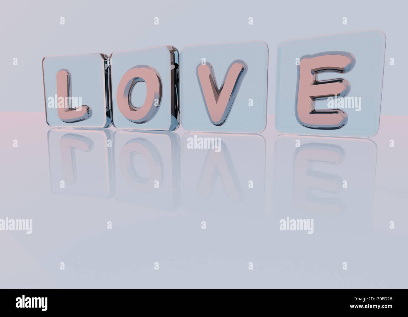 The LOVE word made of blocks Stock Photo - Alamy