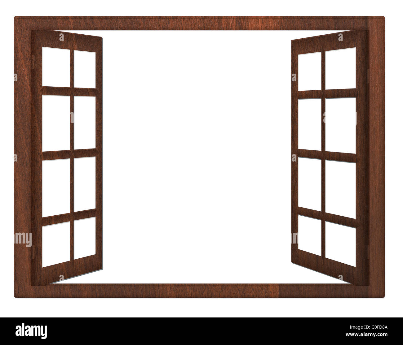 open window isolation Stock Photo - Alamy