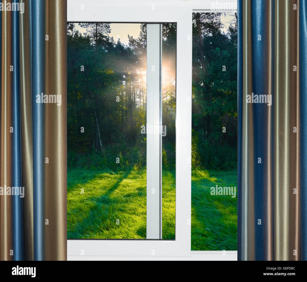 sunrise view from the window Stock Photo - Alamy
