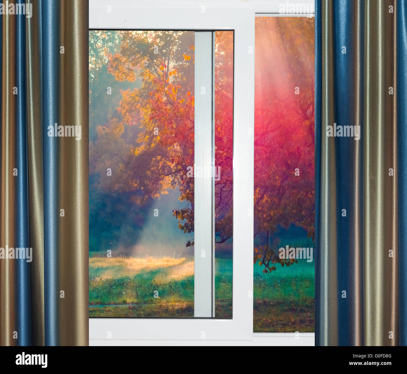 sunrise view from the window Stock Photo - Alamy