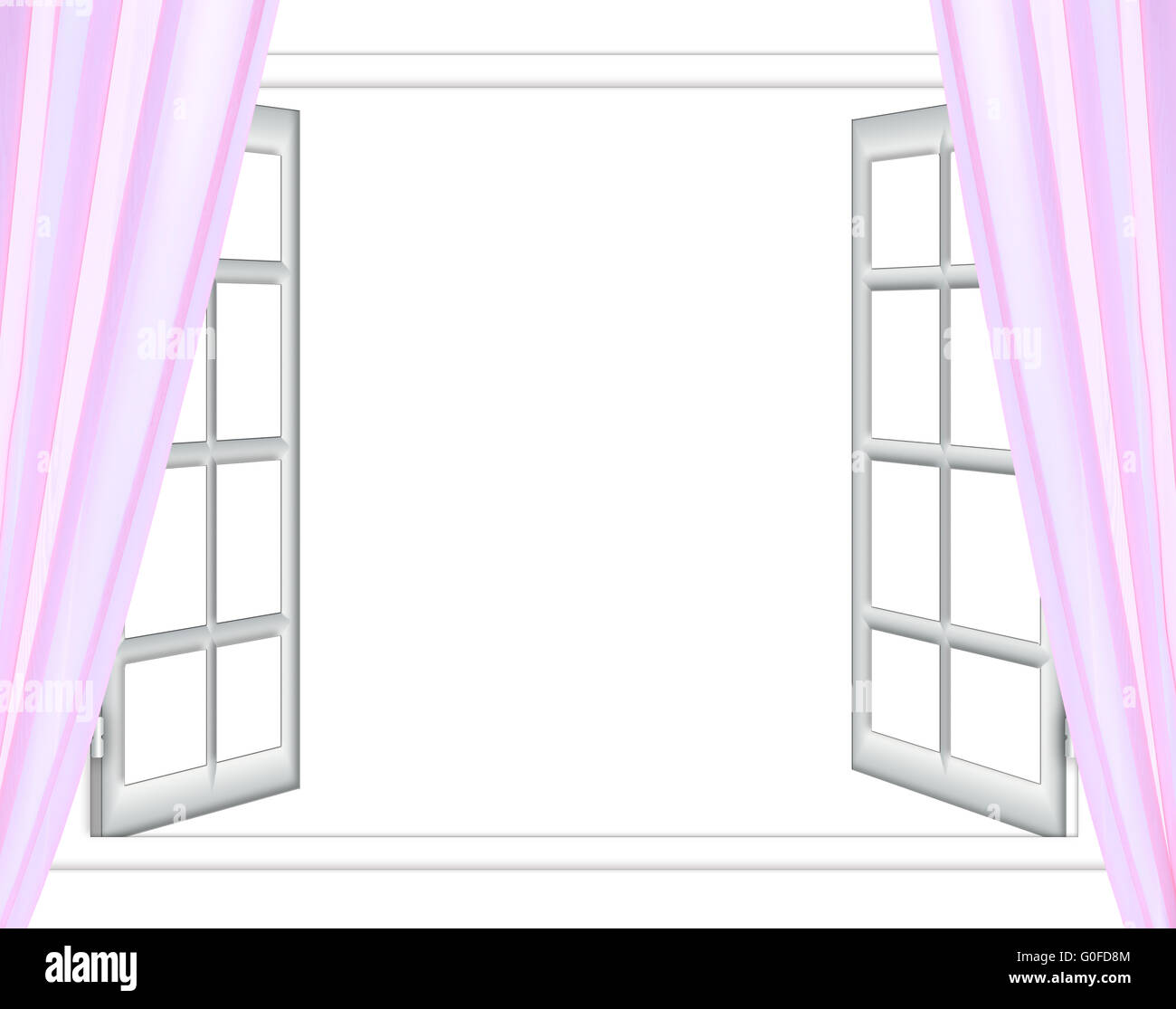 open window isolation Stock Photo - Alamy