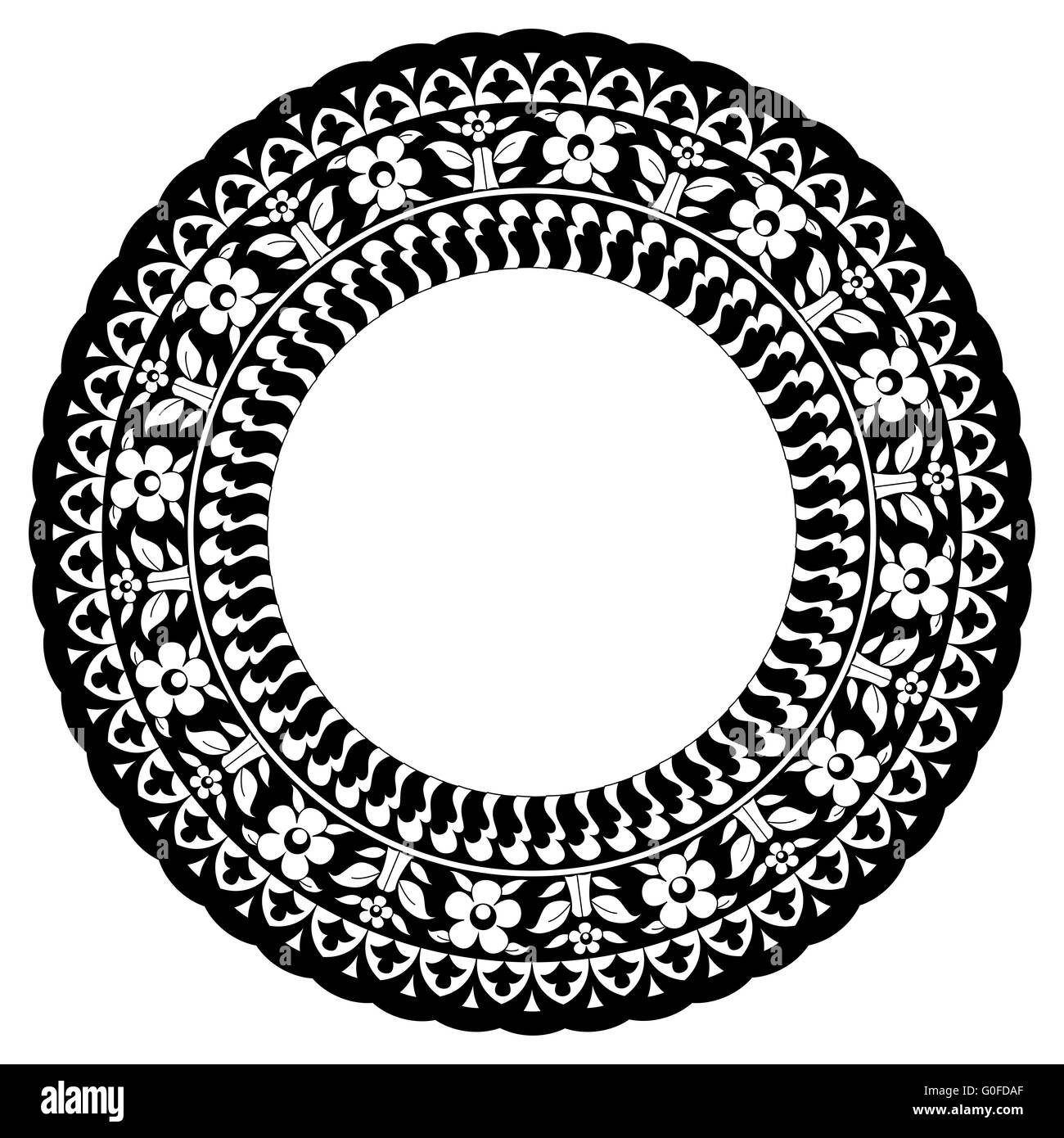 Arabesque frames Black and White Stock Photos & Images - Alamy