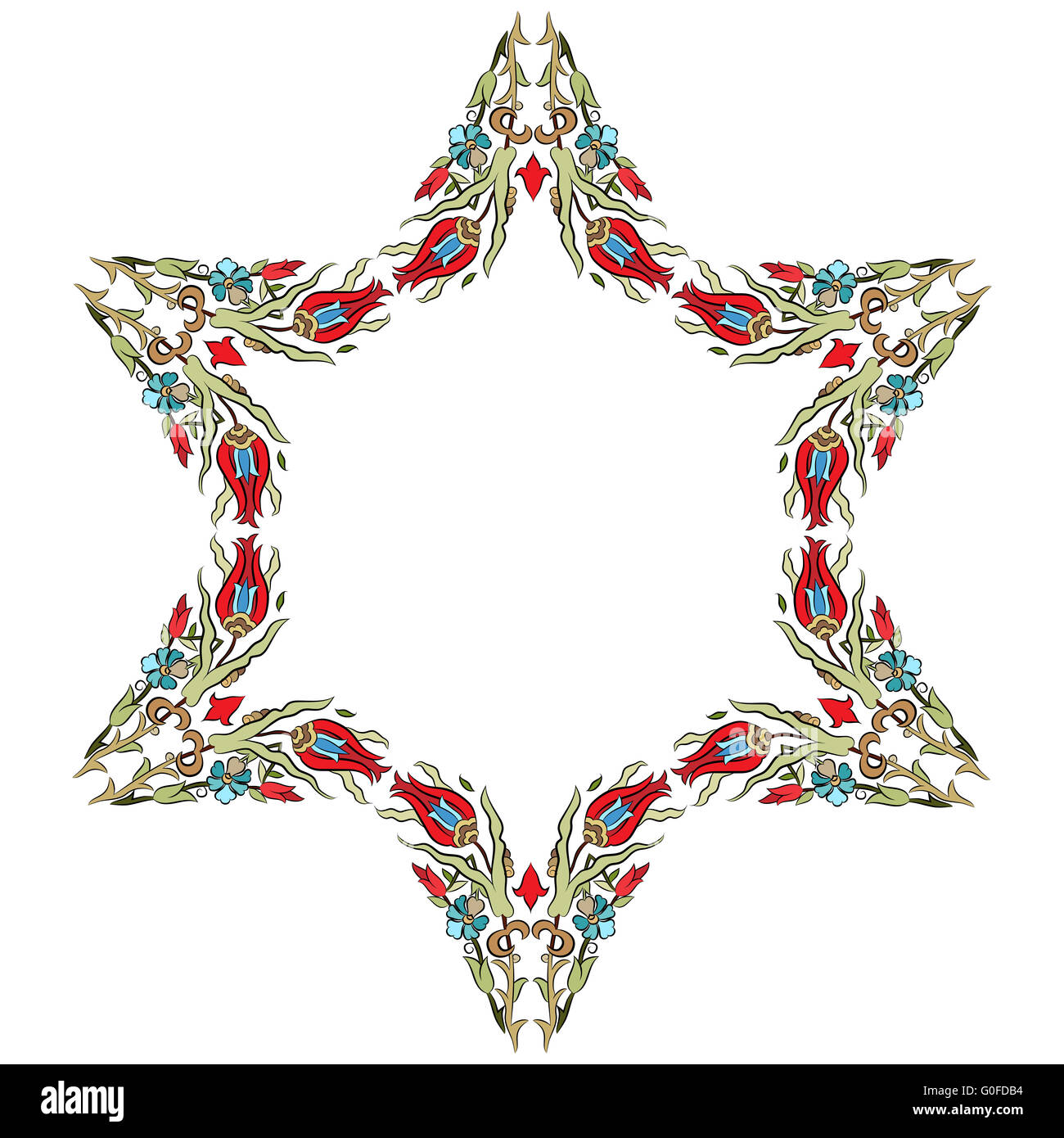 Antique ottoman turkish pattern vector design fifteen Stock Photo - Alamy