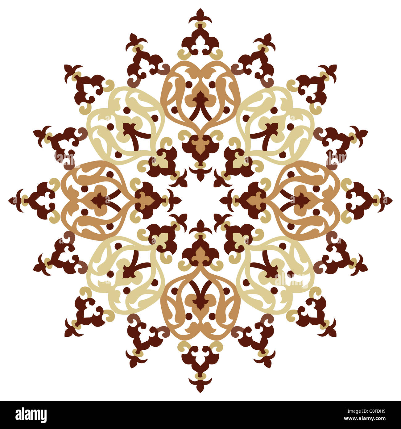 Antique ottoman turkish pattern vector design one Stock Photo - Alamy