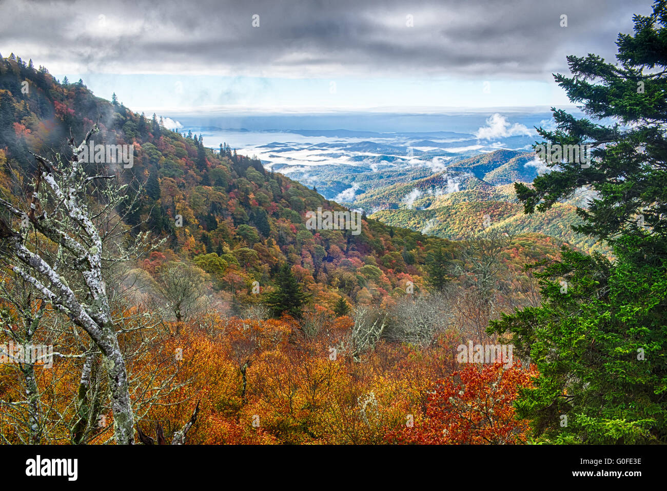 Blue Ridge Parkway National Park Sunrise Scenic Mountains Autumn ...