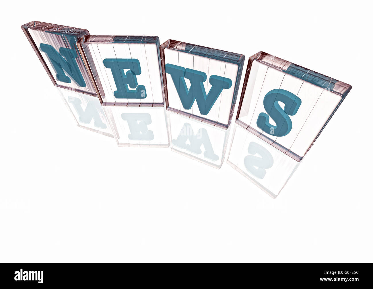 The News word made of blocks Stock Photo - Alamy