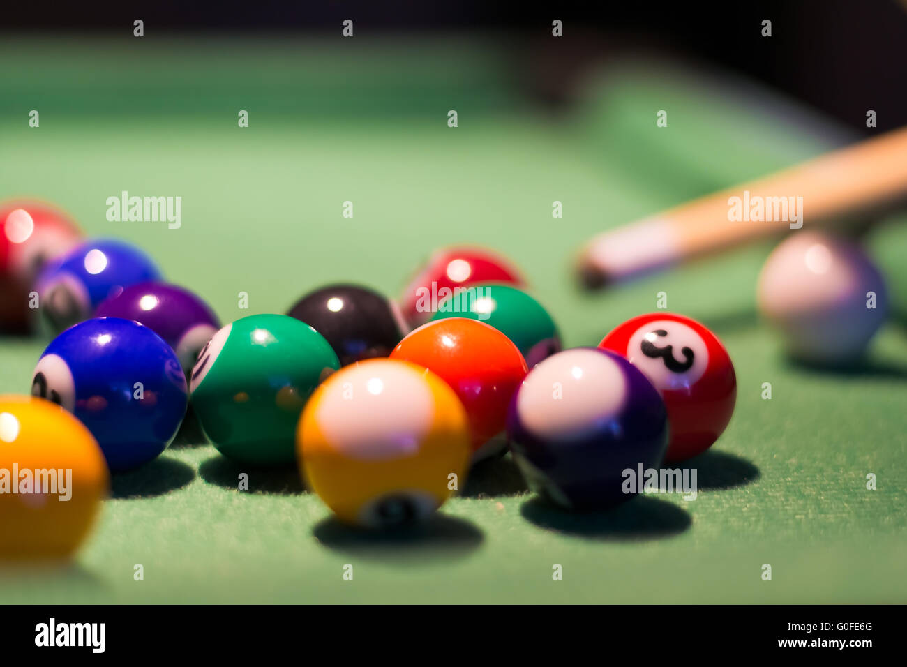 Game of billiards II Stock Photo - Alamy