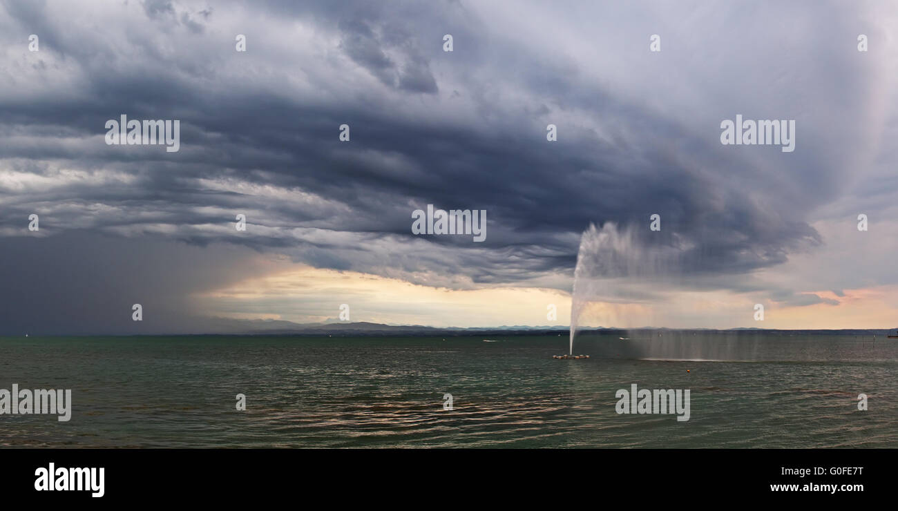Stormy atmosphere at the Lake Constance Stock Photo - Alamy
