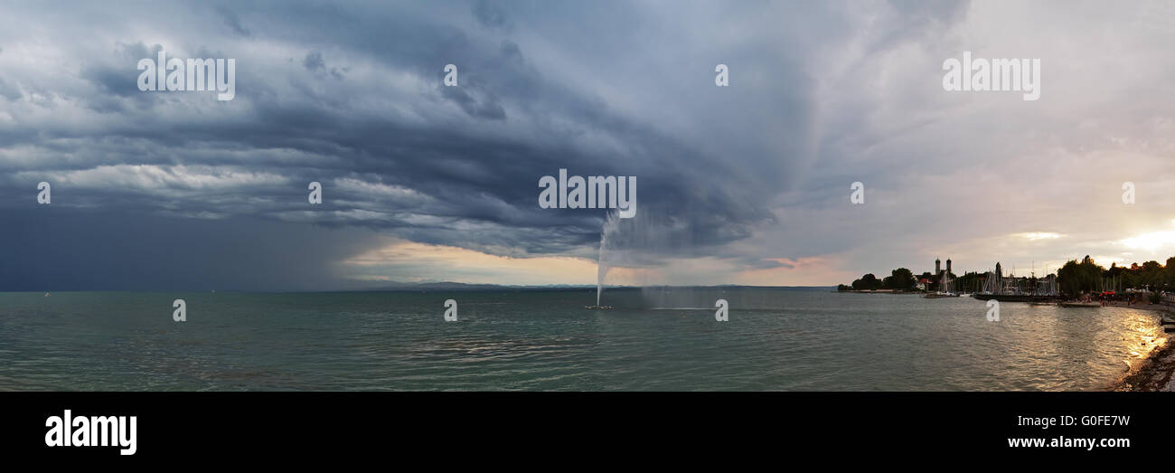Stormy atmosphere at the Lake Constance Stock Photo - Alamy