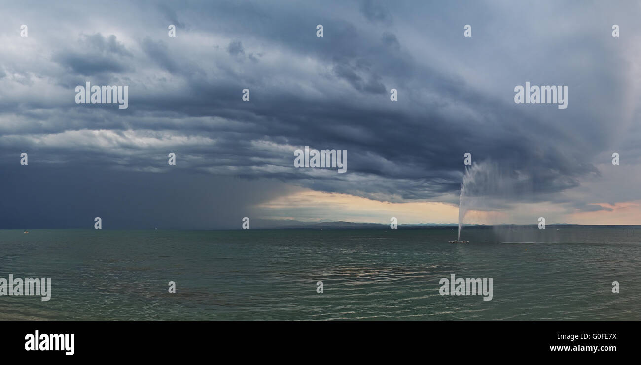 Stormy atmosphere at the Lake Constance Stock Photo - Alamy