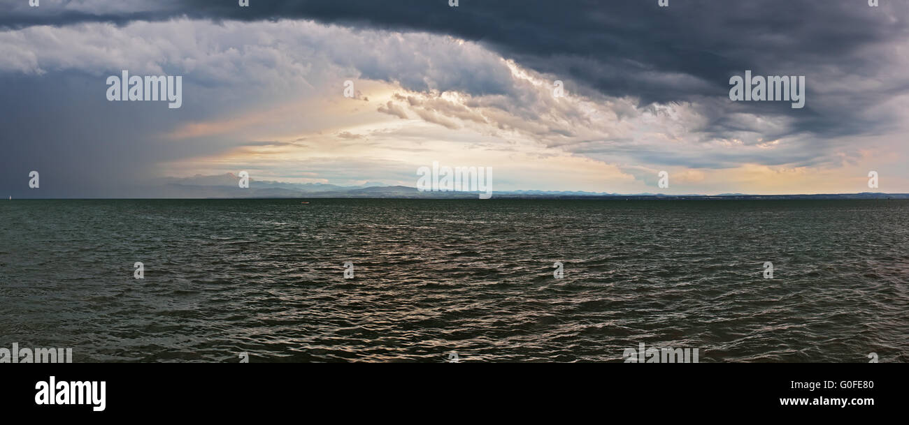 Stormy atmosphere at the Lake Constance Stock Photo - Alamy