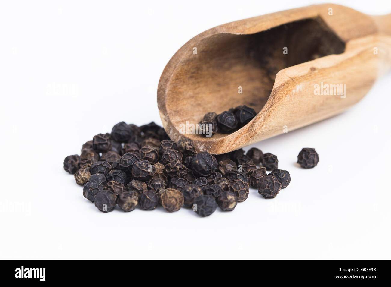 Black Pepper with spoon Stock Photo - Alamy
