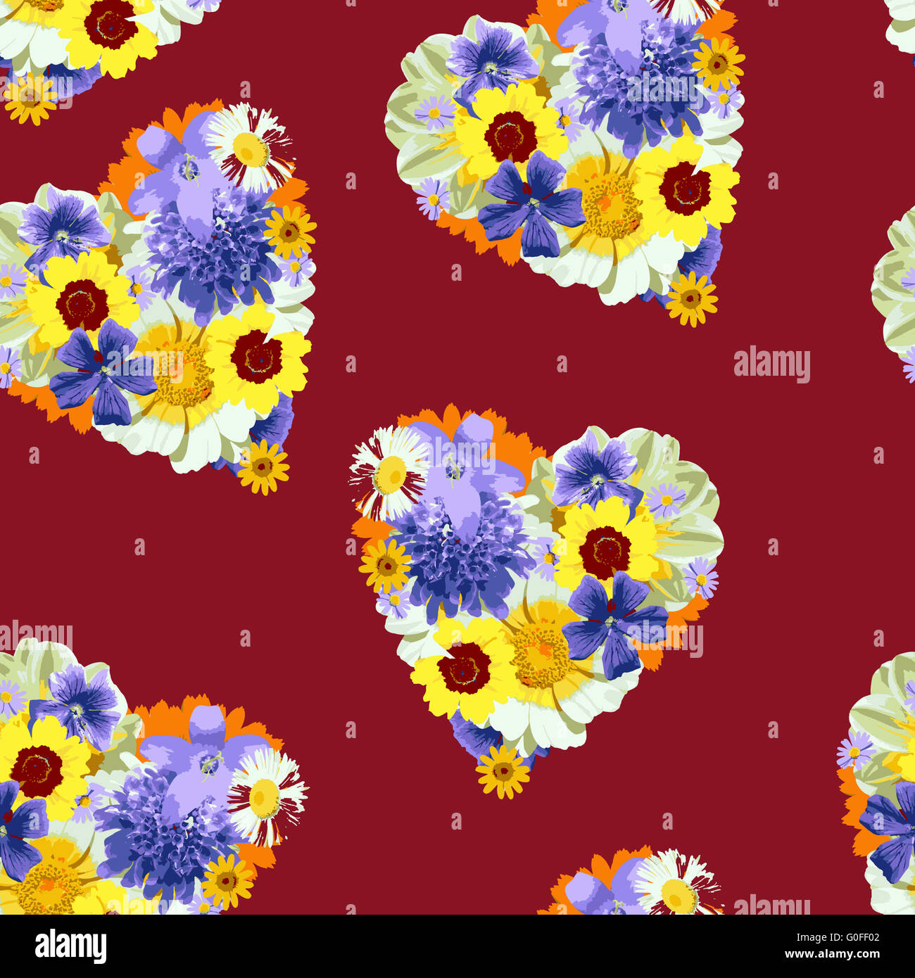 hearts of flowers Stock Photo - Alamy