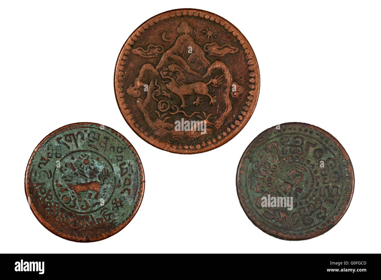 Ancient coins from Tibet Stock Photo - Alamy