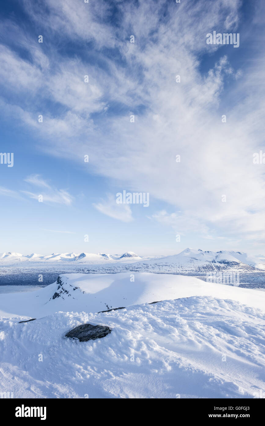 view to Sarek NP and Mount Akka, Lapland, Sweden Stock Photo - Alamy