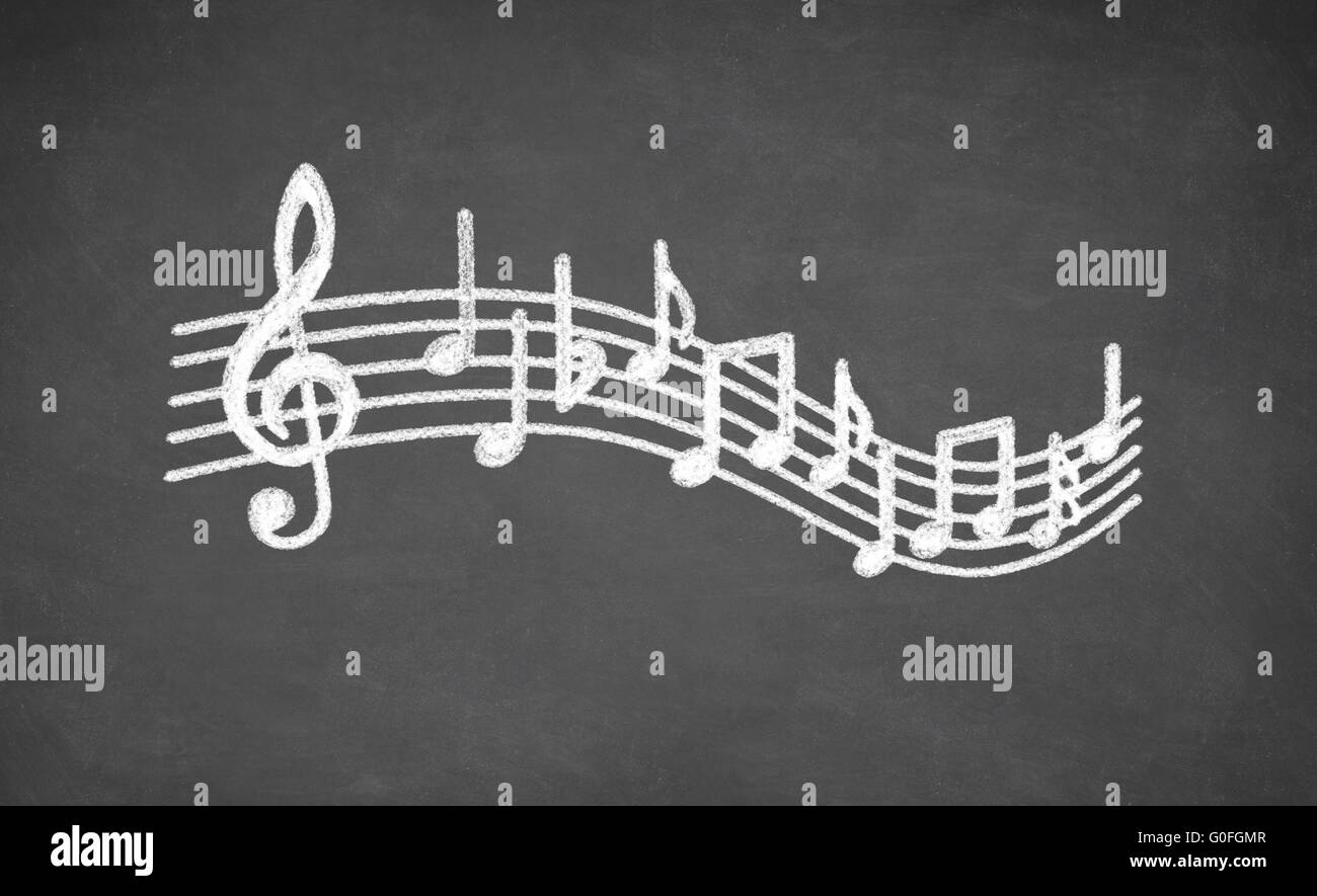 Musical Black board Stock Photo - Alamy