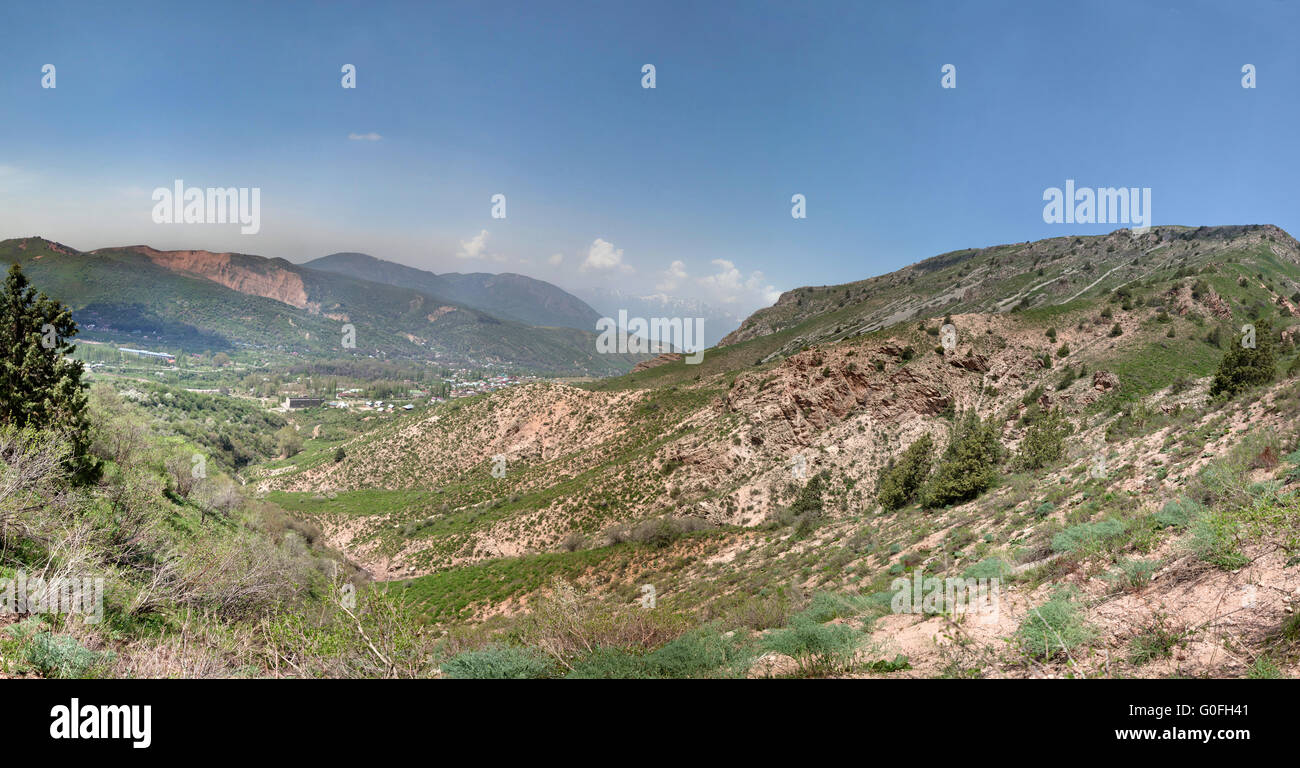 Panorama of Chimgan mountains Stock Photo - Alamy