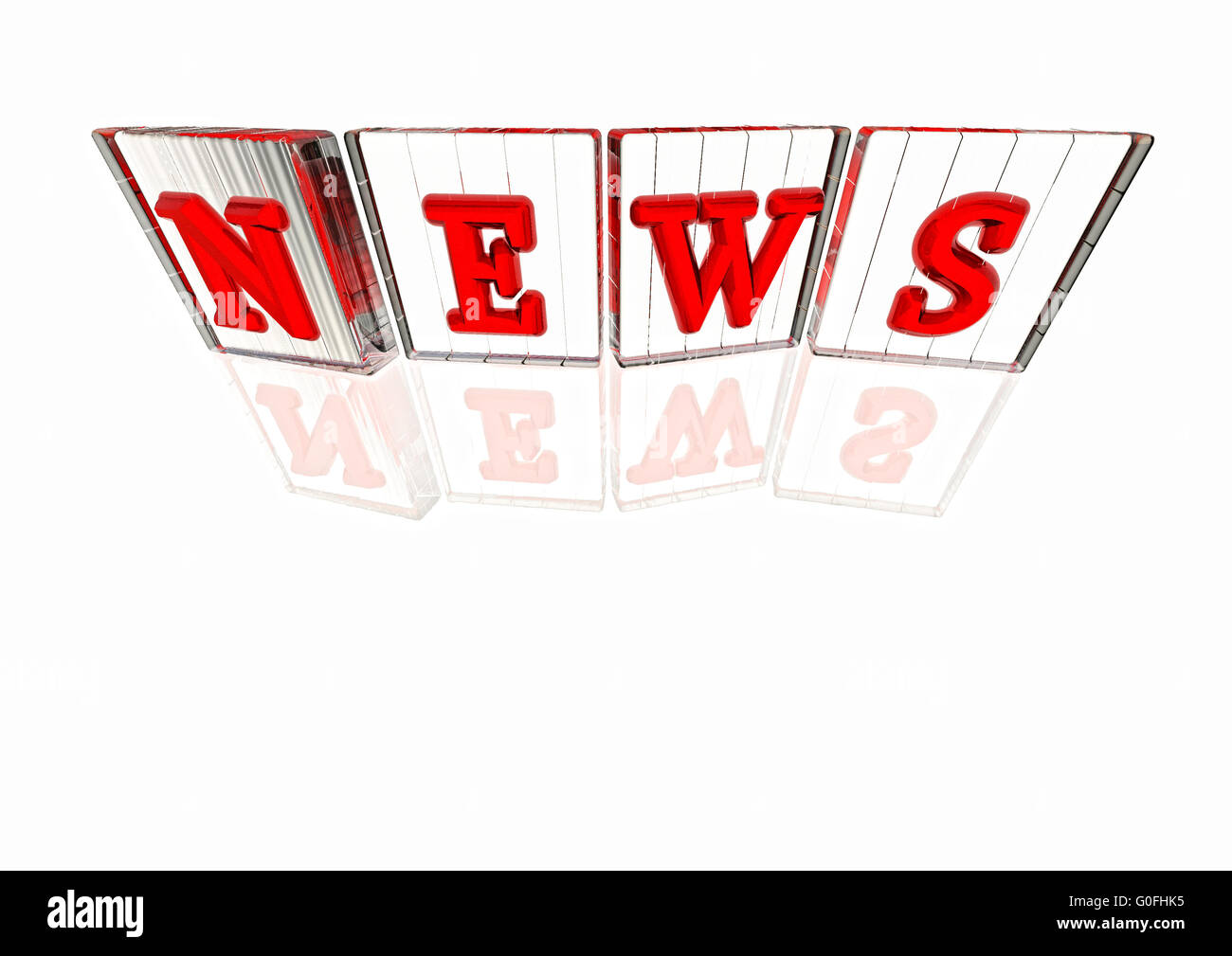 The News word made of blocks Stock Photo - Alamy