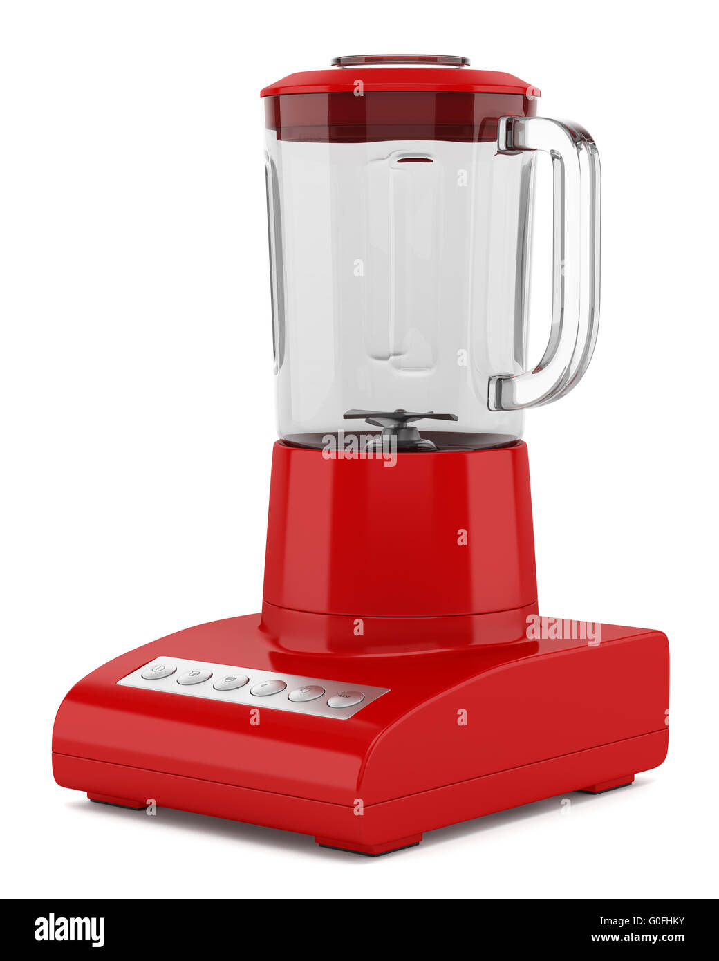 red countertop blender isolated on white background Stock Photo - Alamy