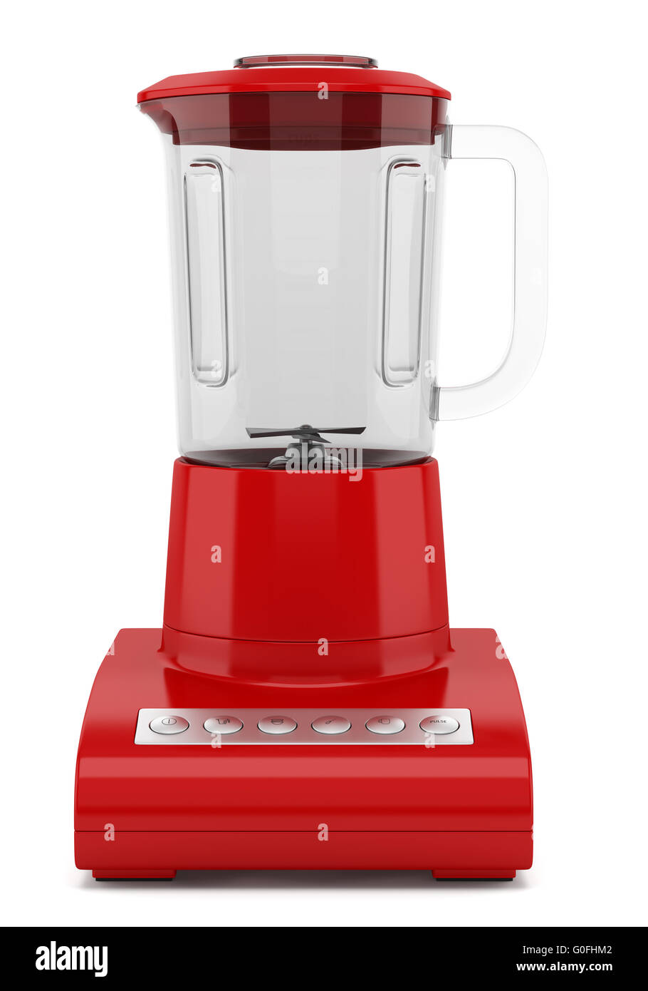 red countertop blender isolated on white background Stock Photo - Alamy