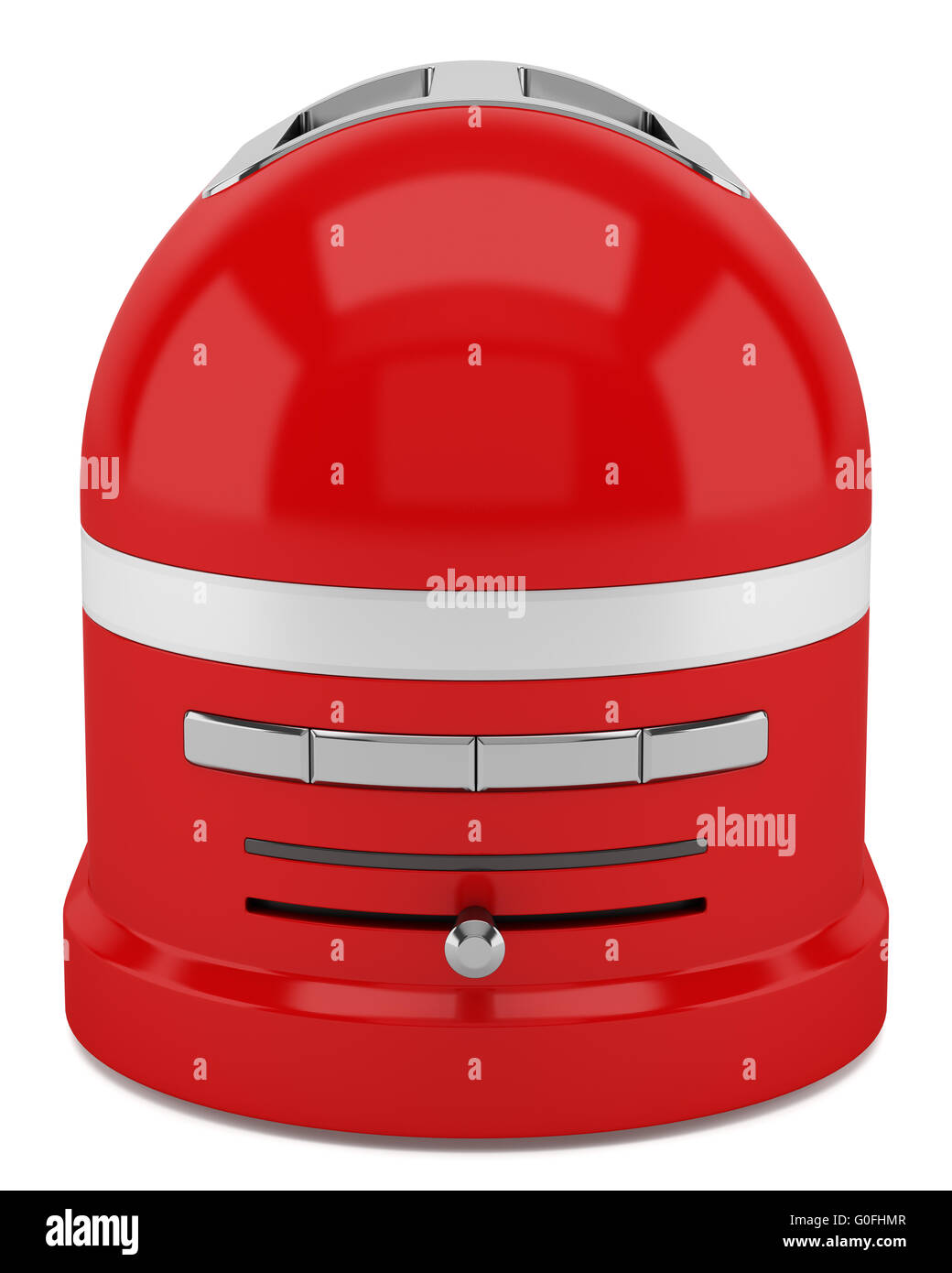 red toaster isolated on white background Stock Photo - Alamy