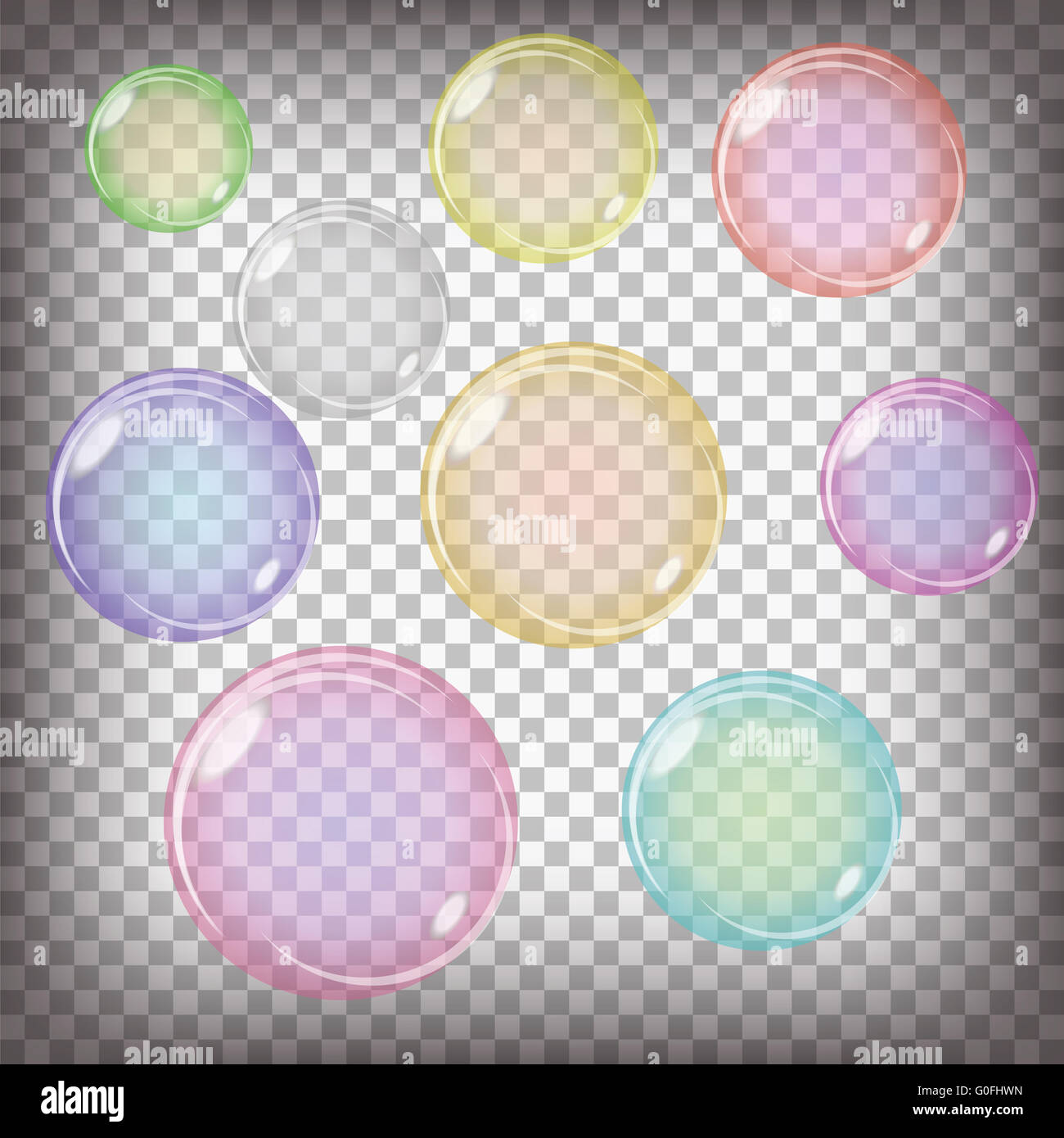 Colorful Bubbles Set Stock Photo - Alamy