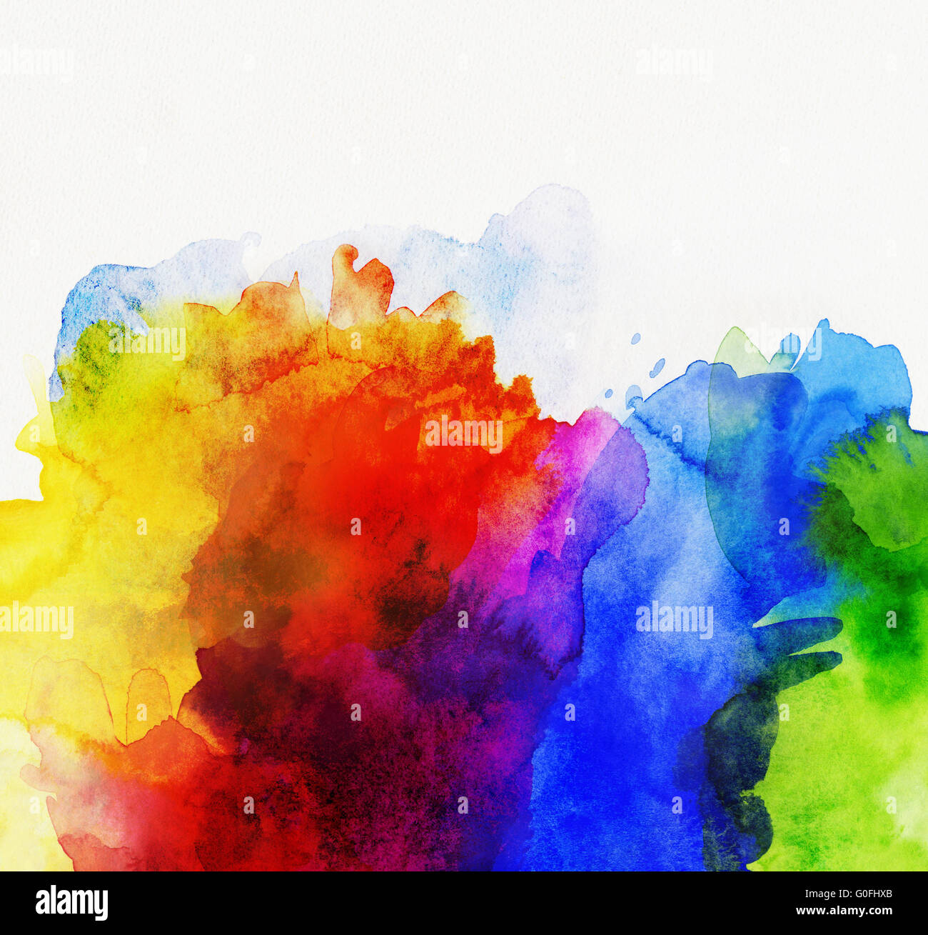 hand painted rainbow watercolor Stock Photo - Alamy