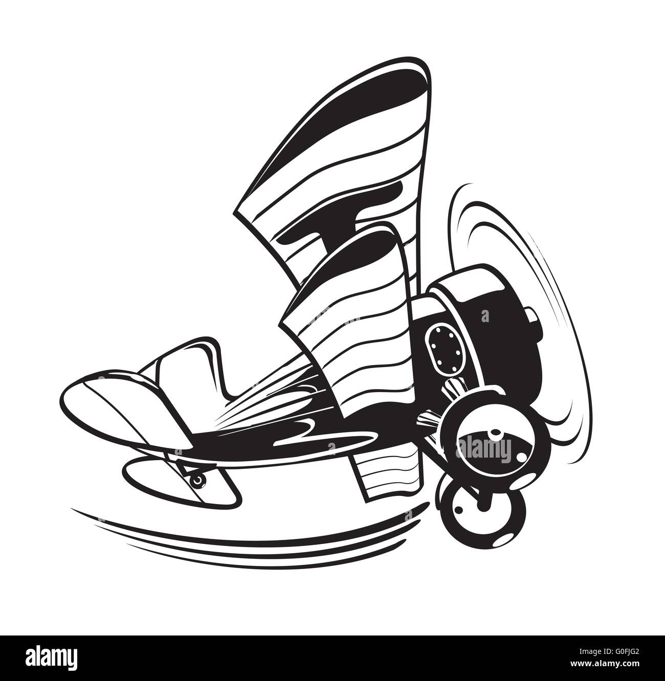 Biplane wing design Cut Out Stock Images & Pictures - Alamy