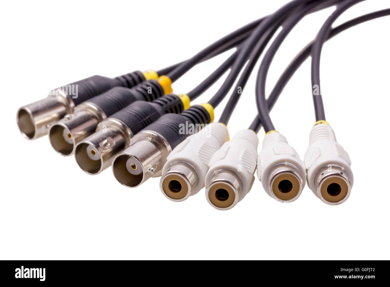 Audio Video connector isolated on white background Stock Photo - Alamy