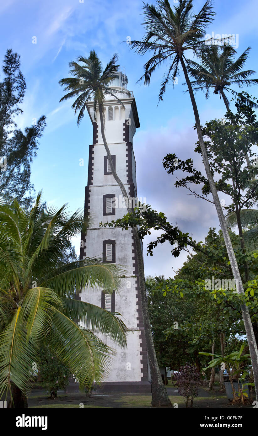 Beacon on the cape Point Venus, Tahiti Stock Photo - Alamy