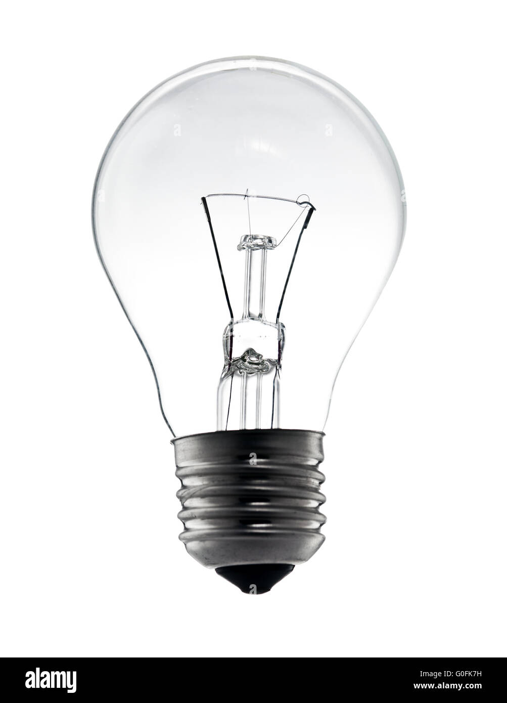 electric light bulb on a white background Stock Photo - Alamy