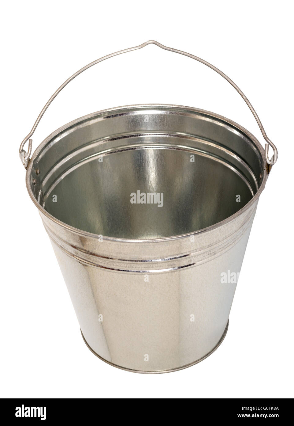 Zinc pail Isolated on white background Stock Photo - Alamy